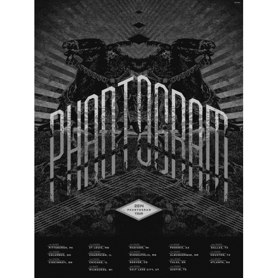 Phantogram concert poster by Delicious Design League