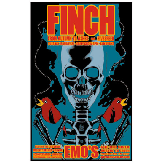Finch Concert Poster by Brian Ewing (SOLD OUT) - Poster Cabaret