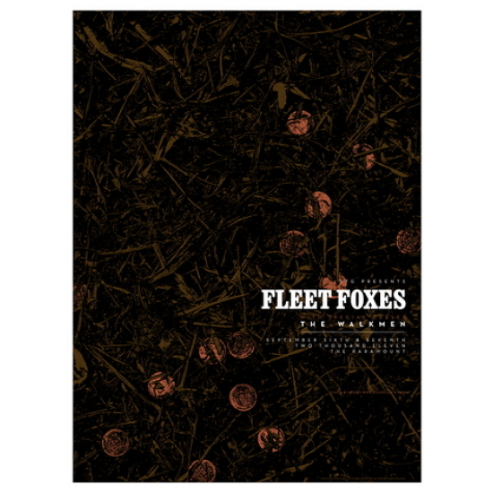 Fleet Foxes concert poster by Invisible Creature - Poster Cabaret